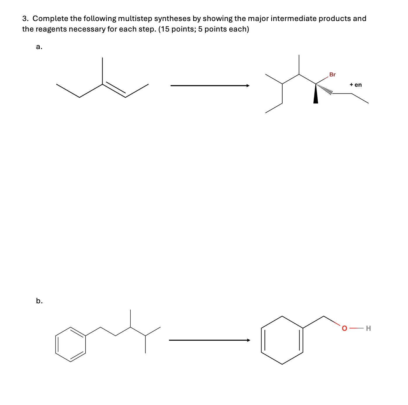 3. ﻿Complete the following multistep syntheses by | Chegg.com