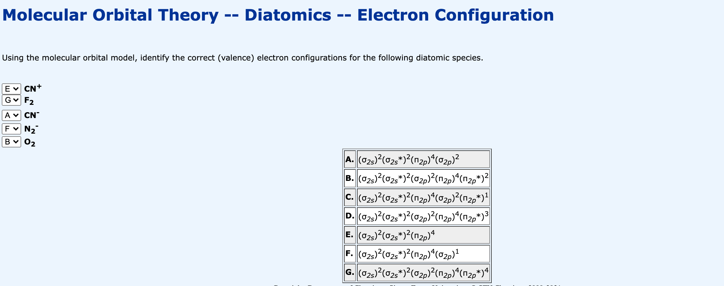 Solved Molecular Orbital Theory Diatomics Electron