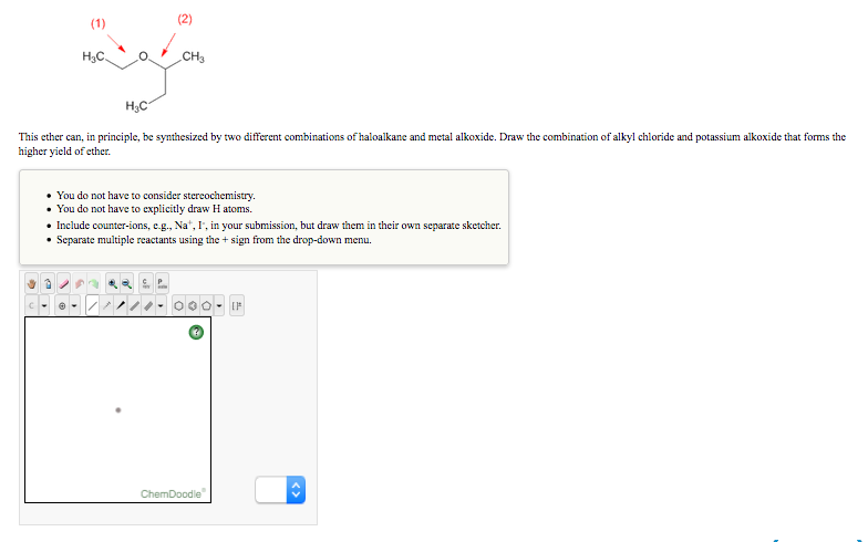 Solved H3C This ether can, in principle, be synthesized by | Chegg.com