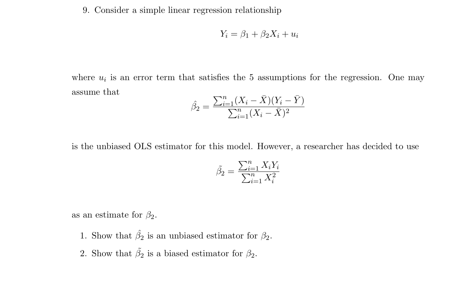 Solved 9 Consider A Simple Linear Regression Relationship 5843