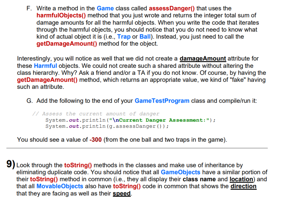 Solved 8) Now we will add functionality to allow some game | Chegg.com