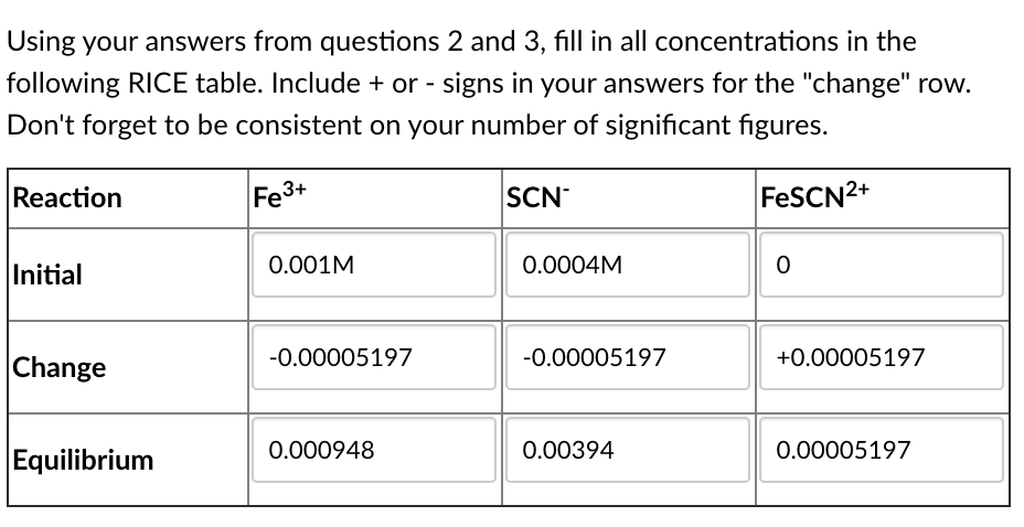 Solved Calculate the equilibrium constant, K, for each of | Chegg.com