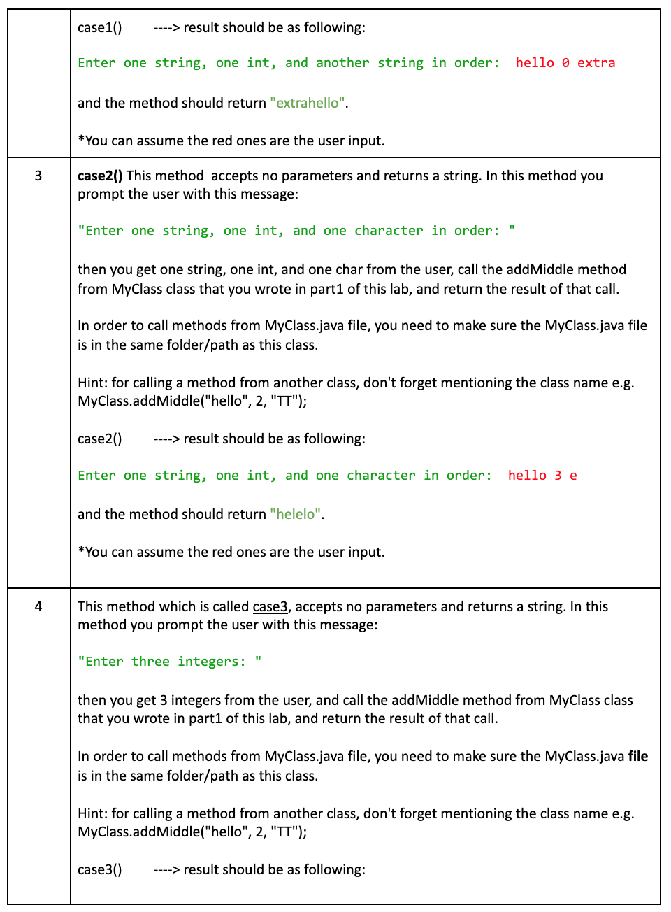 Solved Part 1 (9 points): Overloading methods 1. Create a | Chegg.com