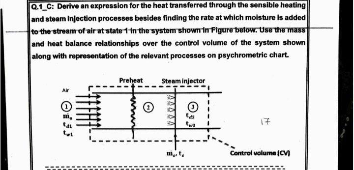 Solved Q.1_c: Derive an expression for the heat transferred | Chegg.com