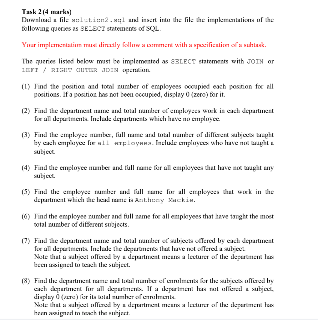 Solved Mysql Problem Please Answer The Question 4 And 6 