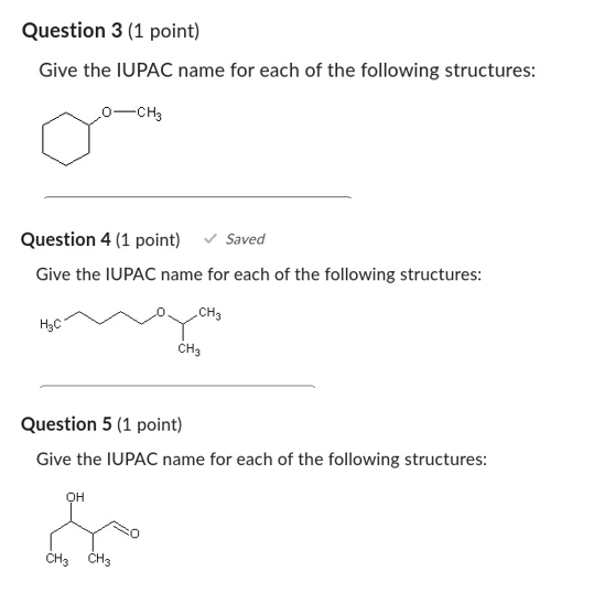 Solved Give the IUPAC name for each of the following | Chegg.com