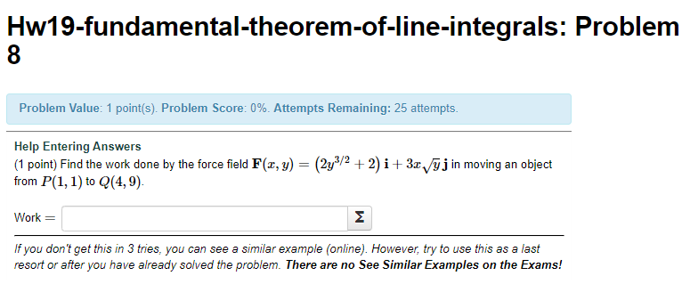 Solved Hw19-fundamental-theorem-of-line-integrals: Problem 8 | Chegg.com