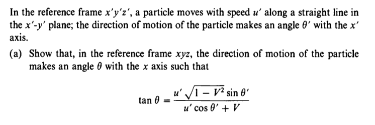 Solved In the reference frame x′y′z′, a particle moves with | Chegg.com