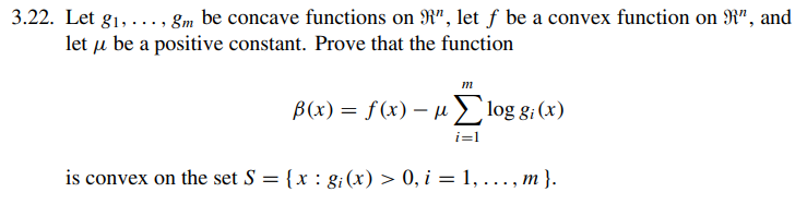 Solved 3.22. Let g1,…,gm be concave functions on Rn, let f | Chegg.com