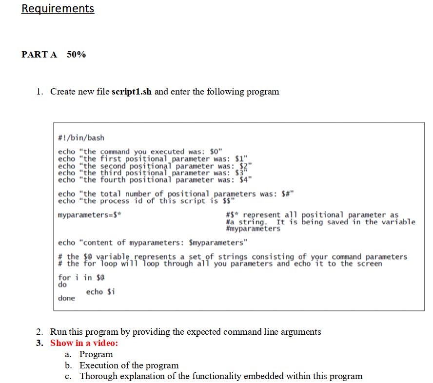 Solved echo "the total number of positional parameters was: | Chegg.com