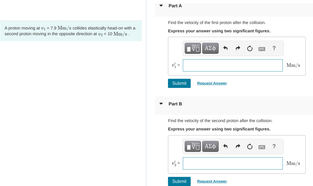 Solved Find the velocity of the first proton after the | Chegg.com