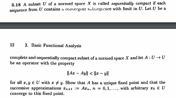 Solved 3.18 A subset U of a normed space X is called | Chegg.com