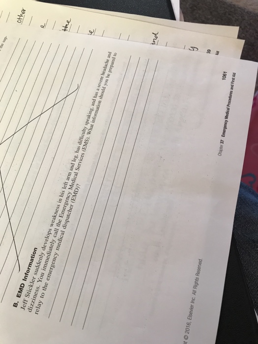 Solved other B. EMD Information Jeff Stickler suddenly | Chegg.com