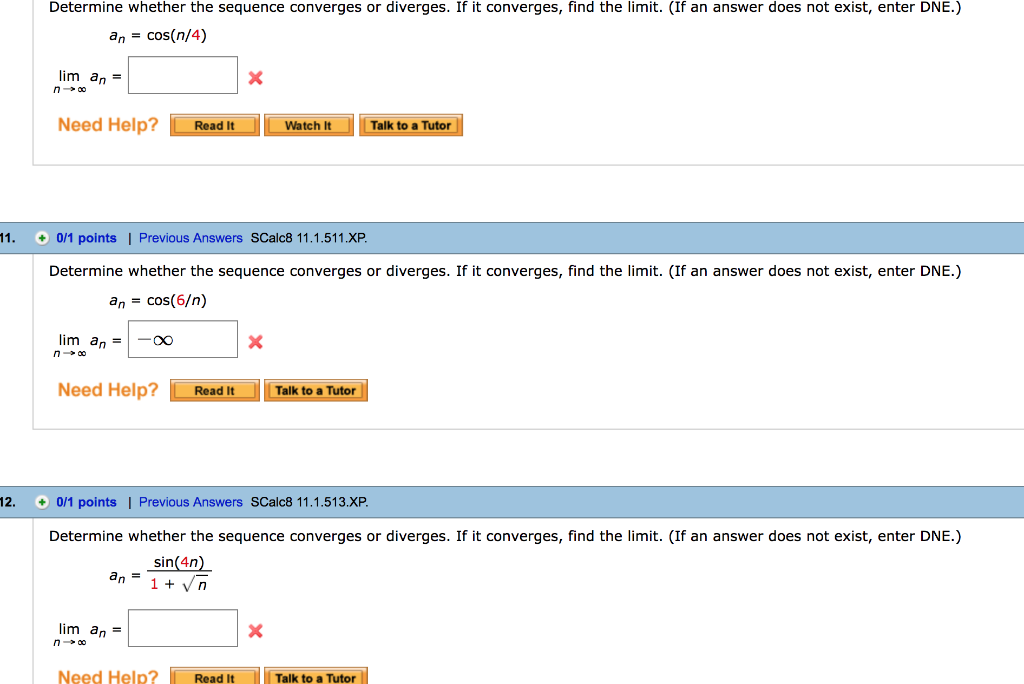 Solved Determine whether the sequence converges or diverges. | Chegg.com