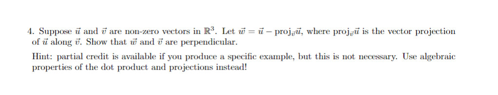 Solved 4. Suppose u and v are non-zero vectors in R3. Let | Chegg.com