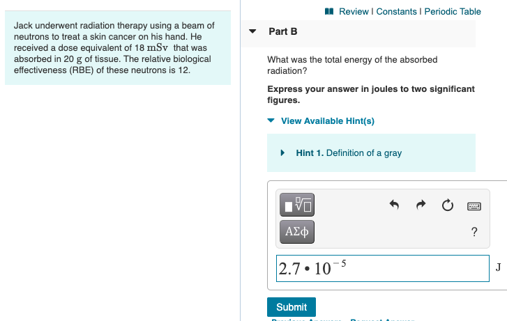 Solved Review Constants 1 Periodic Table Part B Jack | Chegg.com