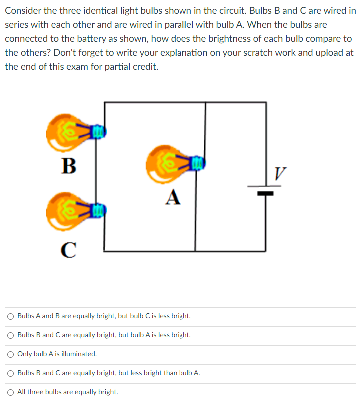 Solved Consider the three identical light bulbs shown in the | Chegg.com