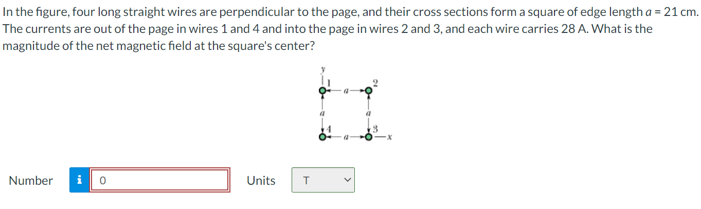 Solved n the figure, four long straight wires are | Chegg.com