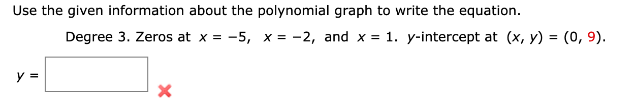 Solved Use the given information about the polynomial graph | Chegg.com