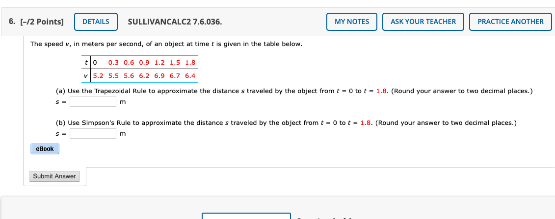 Solved 5. (-/1 Points] DETAILS SULLIVANCALC2 7.6.034. MY | Chegg.com
