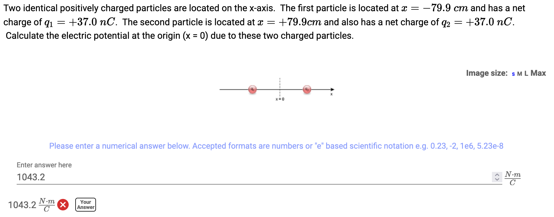 Solved Two identical positively charged particles are | Chegg.com