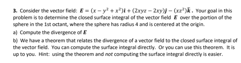 Consider the vector field: | Chegg.com
