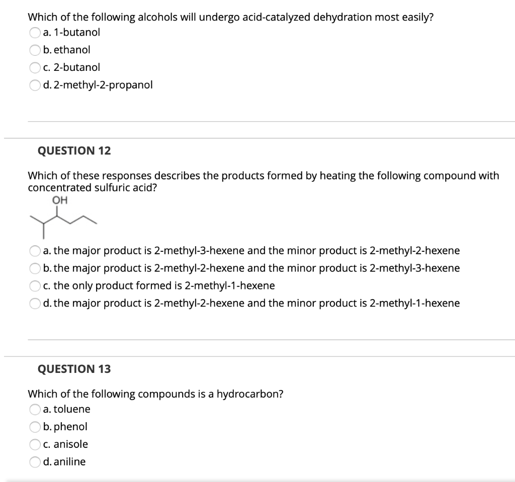 Solved QUESTION1 Which of the following structures | Chegg.com