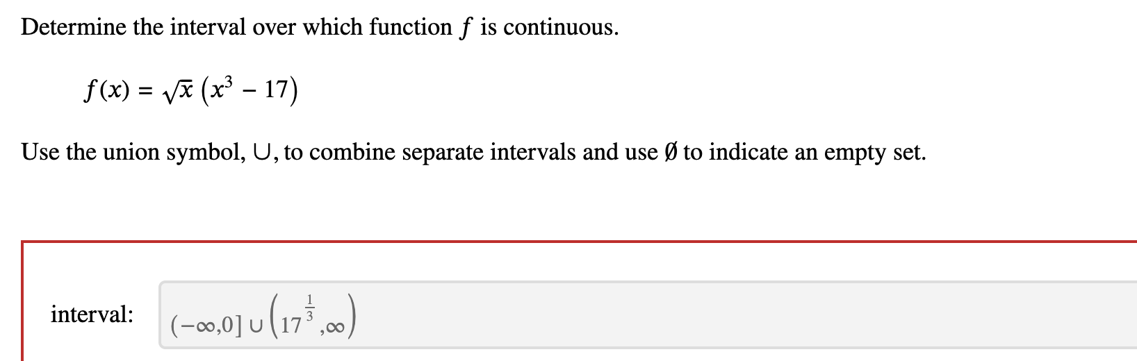 Solved Determine the interval over which function f ﻿is | Chegg.com