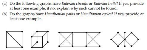 Solved (a) Do the following graphs have Eulerian circuits or | Chegg.com