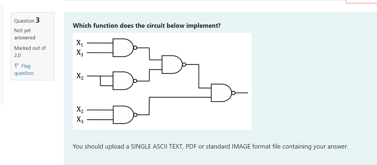 Solved Question 3 Not yet Which function does the circuit | Chegg.com