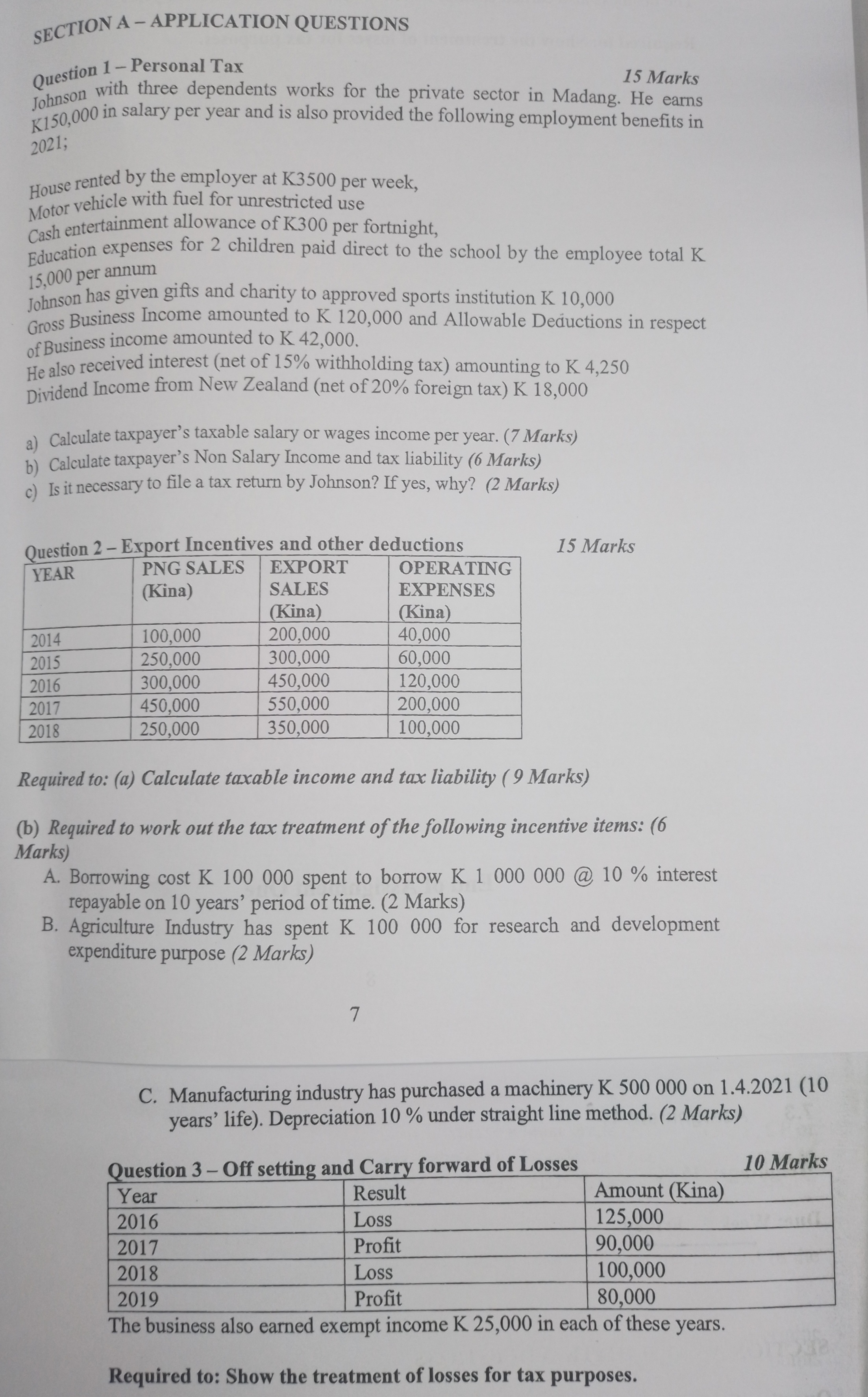 Solved SECTION A - APPLICATION QUESTIONS Question 1 - | Chegg.com