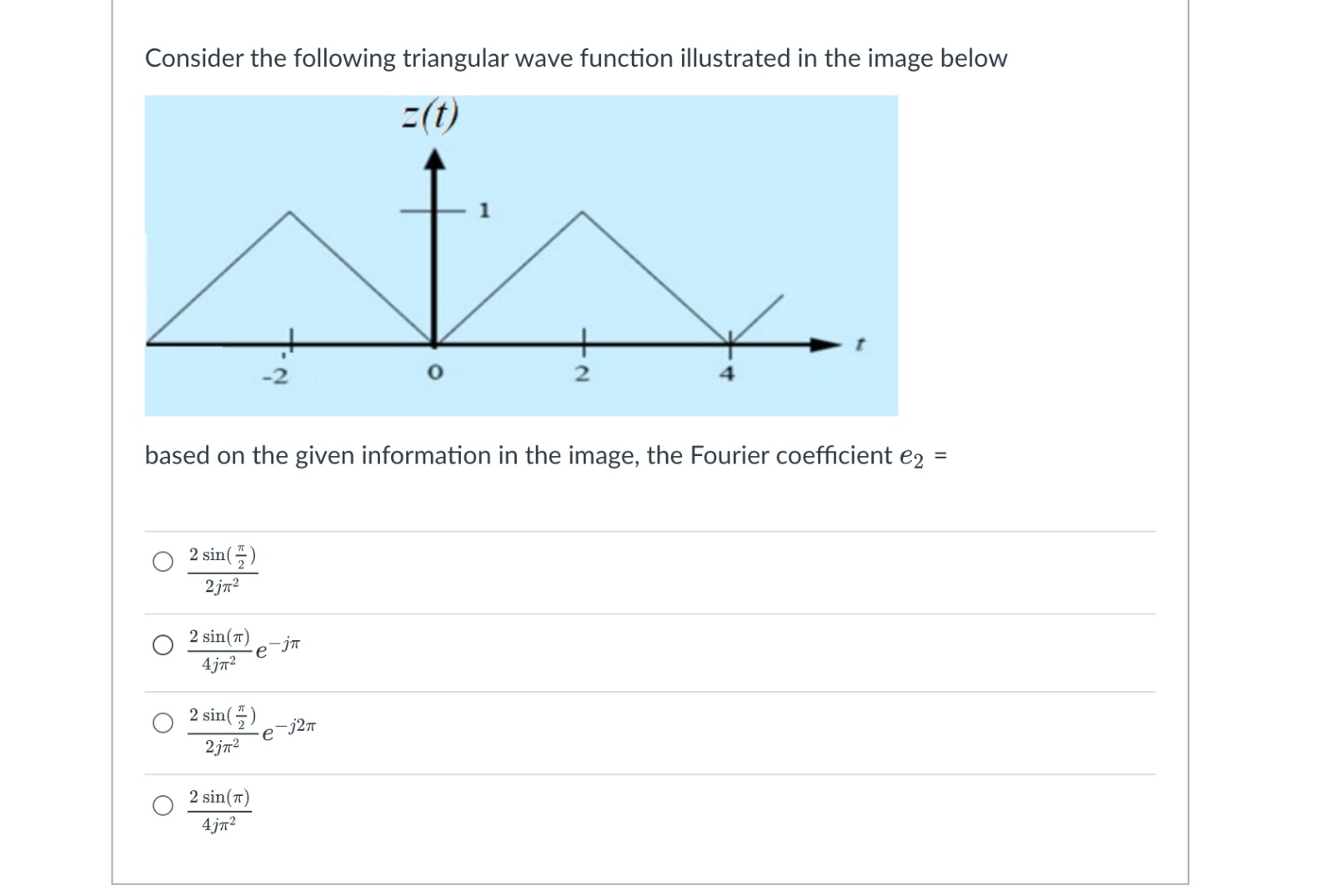 Consider the following triangular wave function | Chegg.com