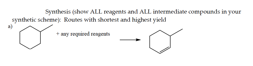 Solved Synthesis (show ALL reagents and ALL intermediate | Chegg.com
