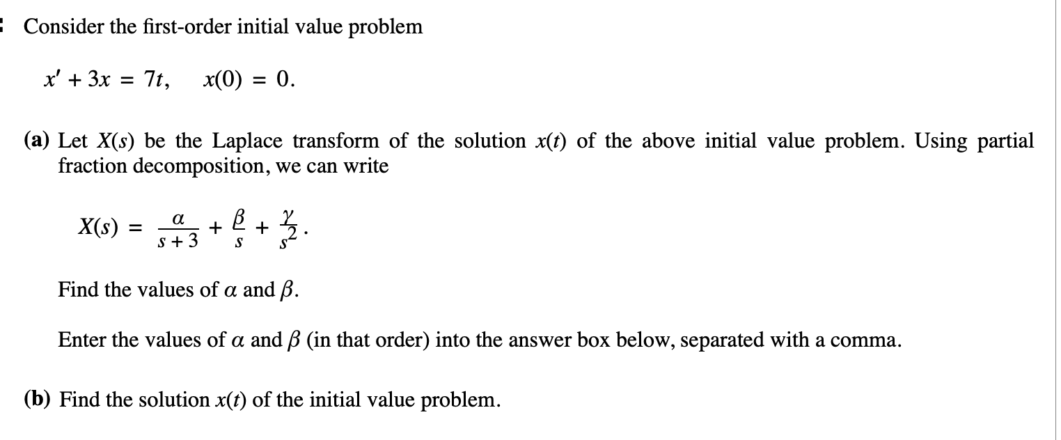 Solved - Consider the first-order initial value problem x' + | Chegg.com