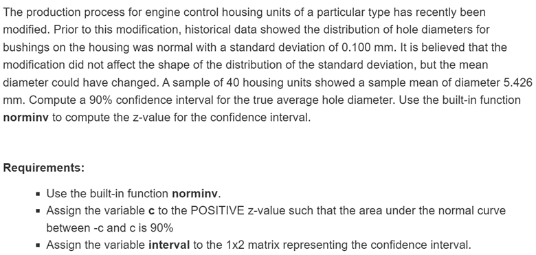 Solved The production process for engine control housing | Chegg.com