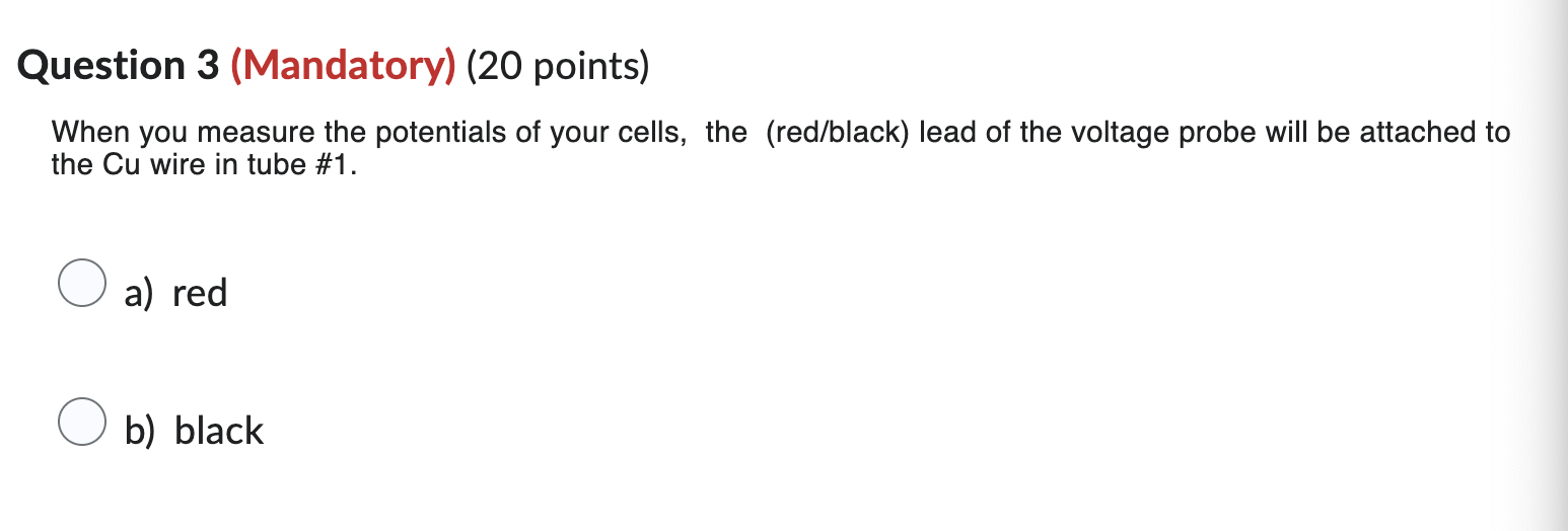 Solved Question 3 (Mandatory) (20 ﻿points)When you measure | Chegg.com
