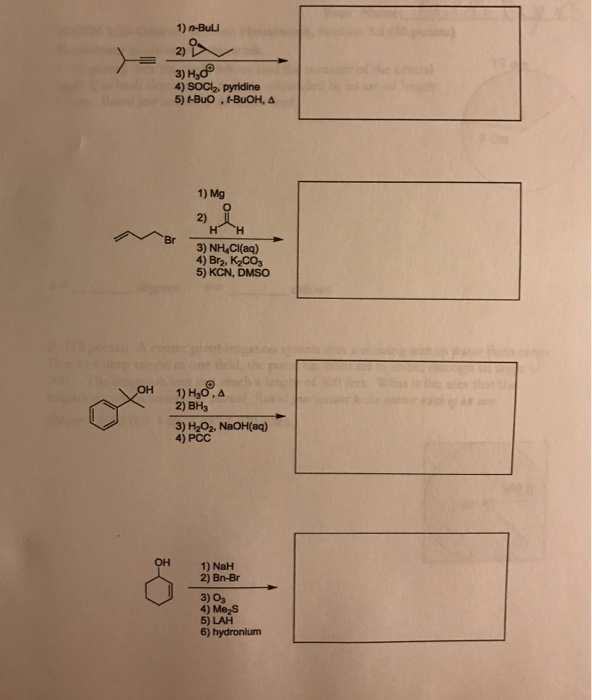 Solved 1) n-BuLi H,de 4) SOCI2, pyridine 5) t-Buo .t-BuOH, A | Chegg.com