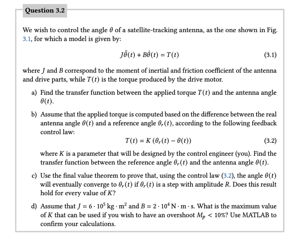 We wish to control the angle θ of a | Chegg.com