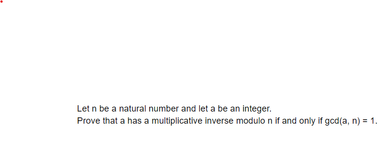 Solved Let n be a natural number and let a be an integer. | Chegg.com