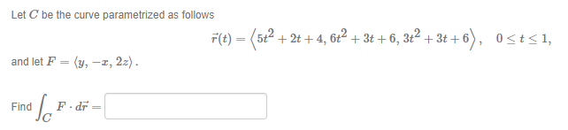 Solved Let C be the curve parametrized as follows F(t) and | Chegg.com