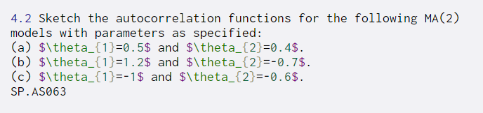 Solved 4.2 Sketch the autocorrelation functions for the | Chegg.com