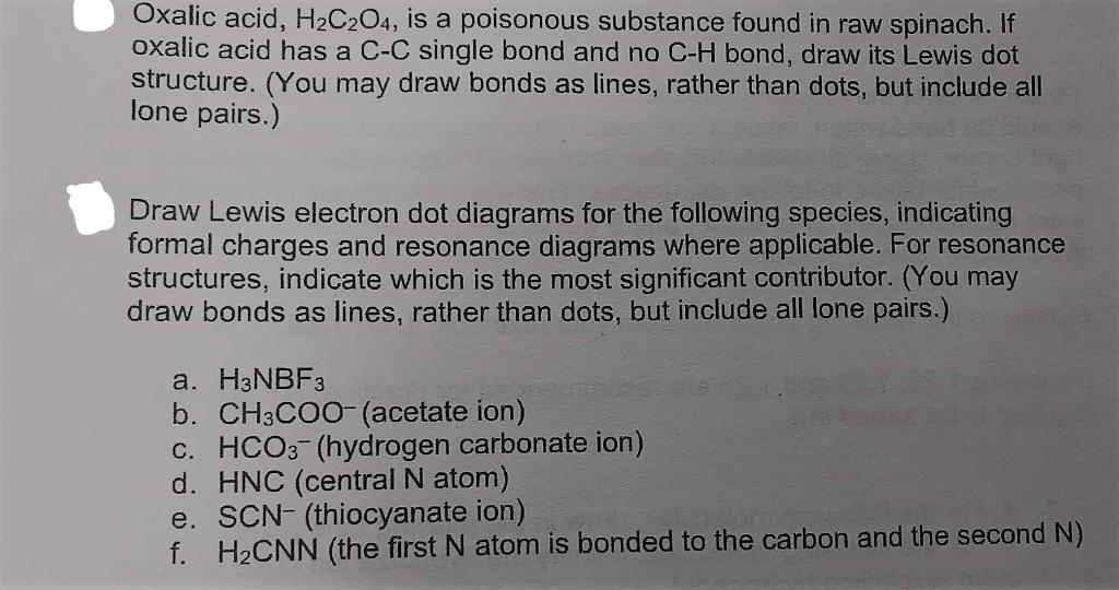 Solved Please explain the answer. Oxalic acid,, H2C2O4, is | Chegg.com