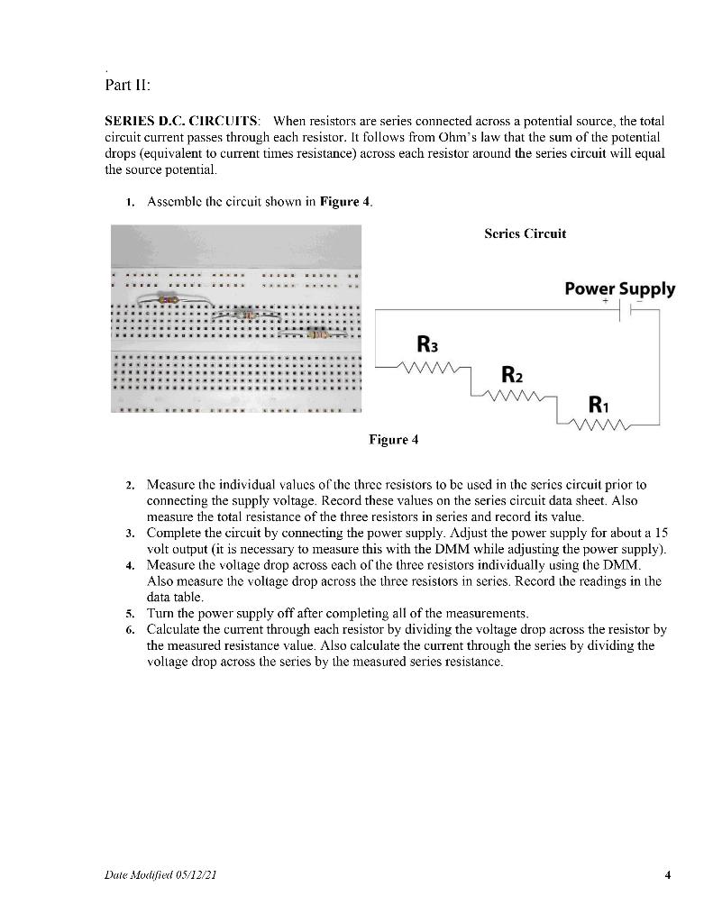 Solved E4a: Simple D.C. Circuits Introduction: An oft | Chegg.com