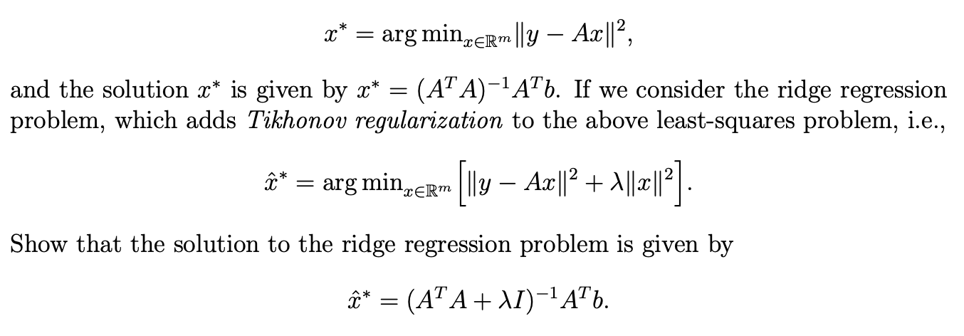 Let A ∈Rm×n, m > n, with rank(A) = n, and b ∈Rm. Then | Chegg.com