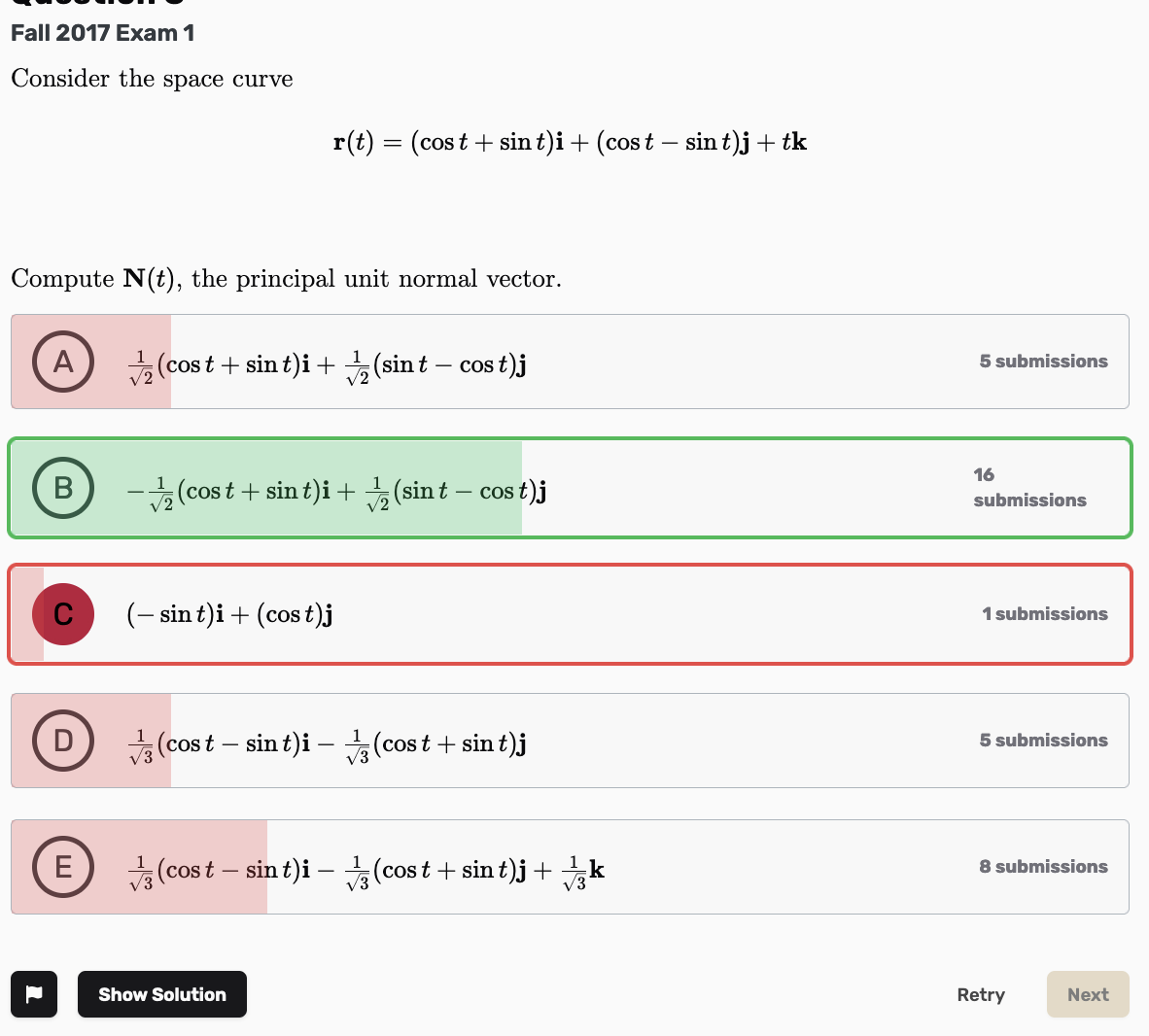 Solved Fall 2017 ﻿Exam 1Consider the space | Chegg.com