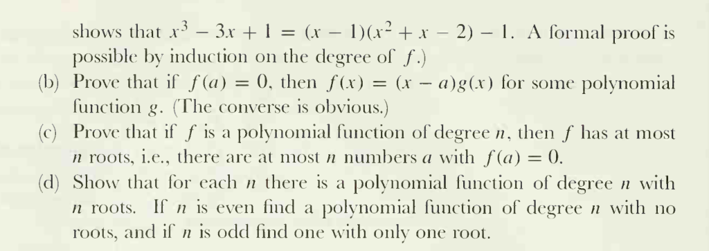 Solved a)Prove that for any polynomial function f, and any | Chegg.com Solved a)Prove that for any polynomial function f, and any | Chegg.com