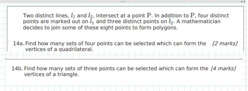 Solved Two distinct lines, l1 and l2, intersect at a point | Chegg.com