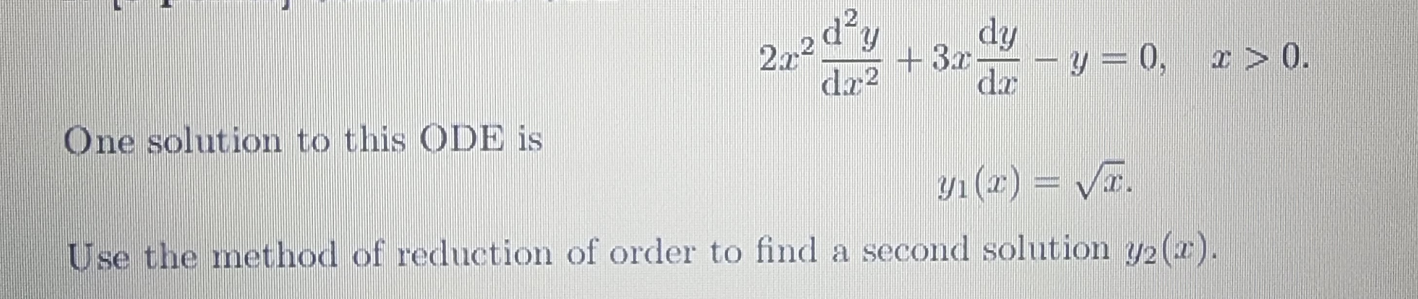 Solved given this ode | Chegg.com