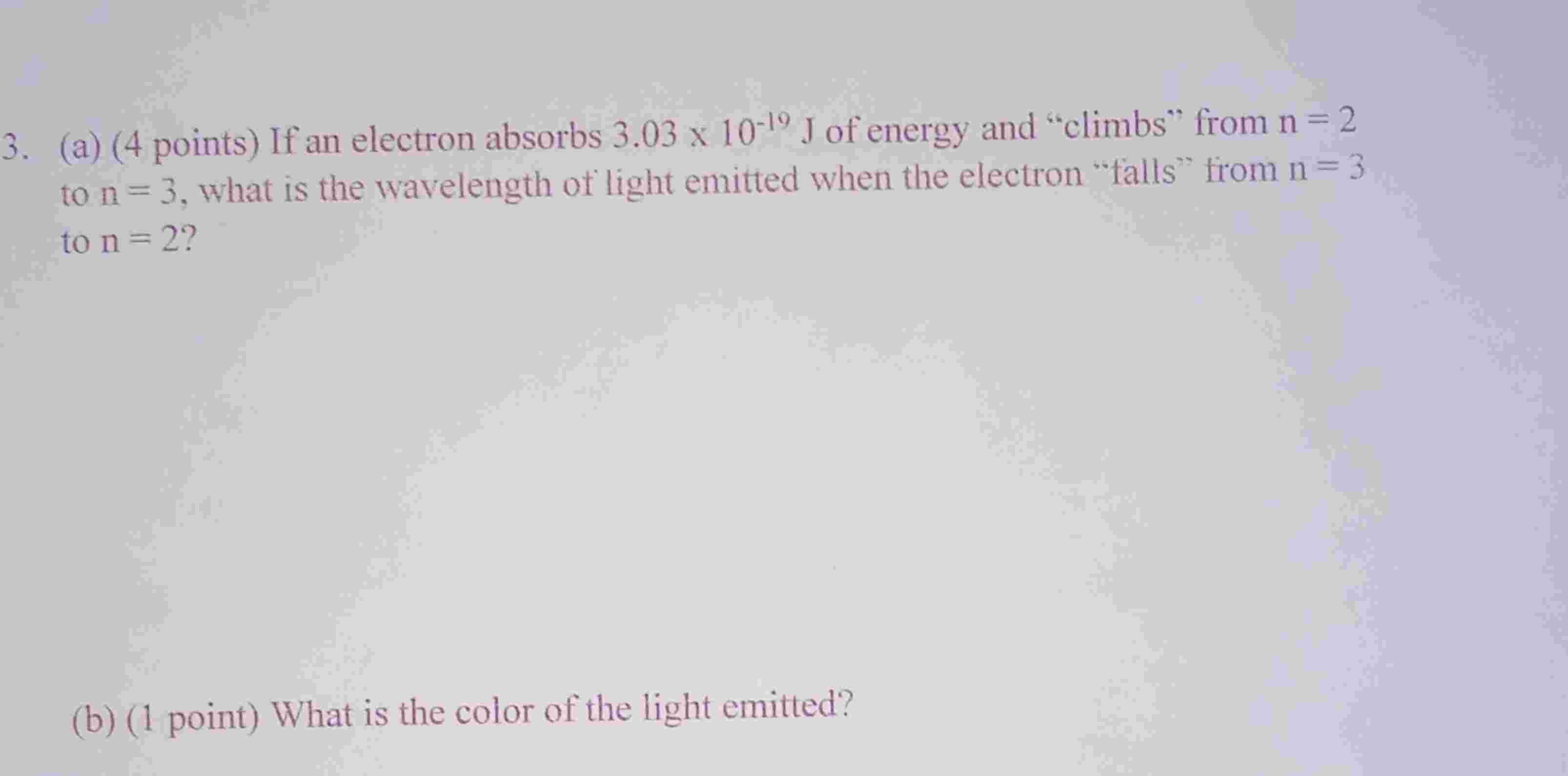 Solved (a) ( 4 ﻿points) If an ﻿electron | Chegg.com