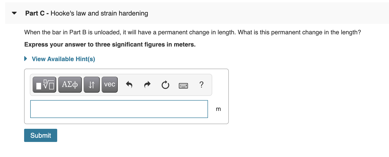 Solved Part A - Modulus of Elasticity Consider thin rods | Chegg.com